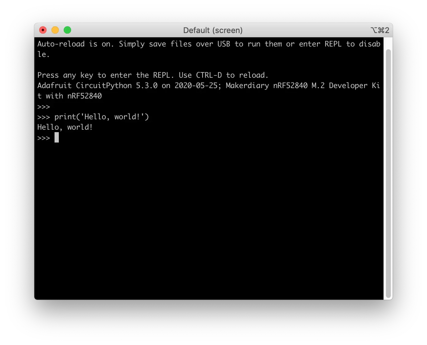 Install Python Interpreter NRF52840 M 2 Developer Kit